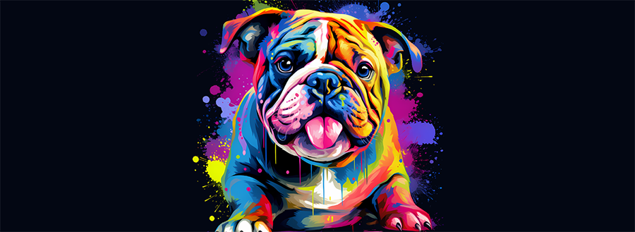 Rainbow Bulldog Mug | Redd Ink